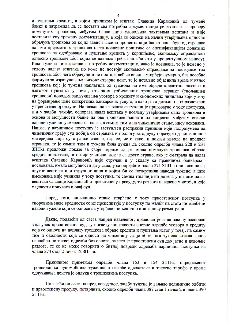 Pravnosnažna presuda za obradu kredita! - Efektiva